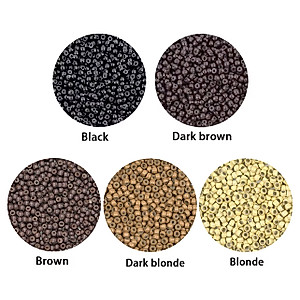 200 Pcs 3.0mm Hair Beads Silicone Lined Nano Rings Micro Links Beads for Hair Extensions Feather Extension (Black)