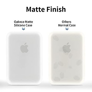 Oakxco Silicone Case Compatible with Magsafe Battery Pack, Magsafe Battery Pack Cover, Scratch & Shatter Resistant, Matte Clear