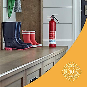 First Alert FE1A10GR195 ABC Home Fire Extinguisher, Rated 1-A:10-B:C, Model# HOME1, Red, 4 Count(Pack of 1)