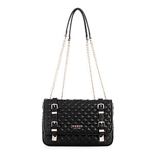 GUESS Adam Convertible Crossbody Flap, Black