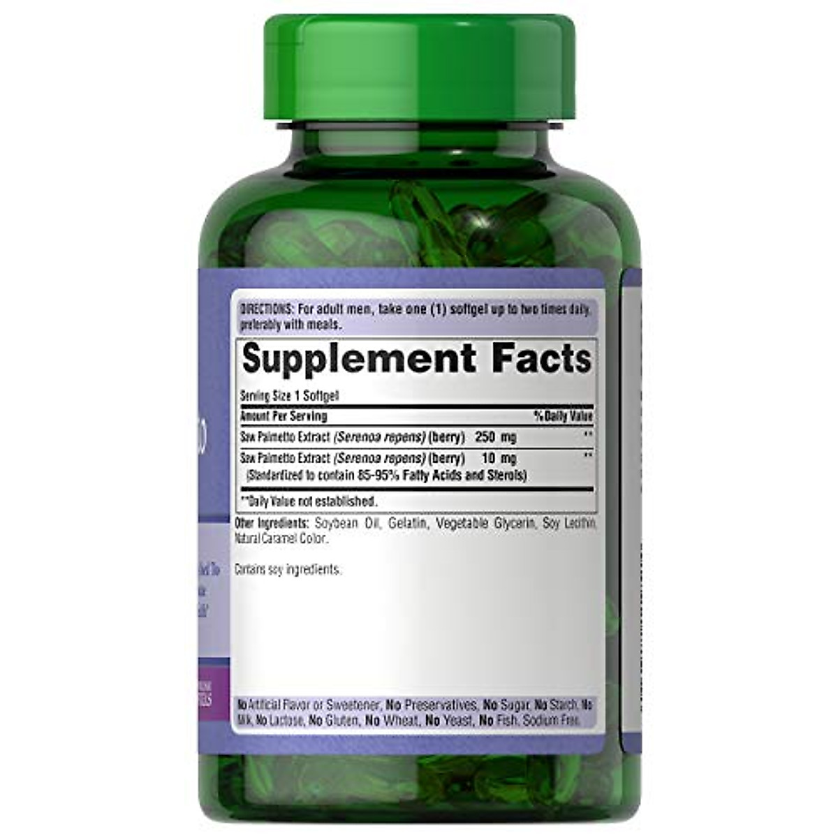 Puritans Pride Saw Palmetto Extract, Supports Urinary Function and Promotes Prostate heatlh, 180 Count