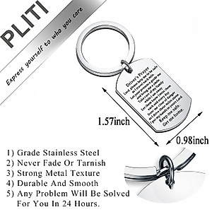 Drive Safe Keychain New Driver Gift Trucker Daddy Gift Keep Me Safe Get Me Home Keychain for Truck Driver (Driver Prayer Keychain)