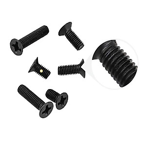 Black Carbon Steel Wood Screws, Electronic Screws Phillips Flat Head Micro Screws for Glasses Laptop Notebook Computer Bolt M2 M2.5 M3 (M3*4mm，200 pcs)