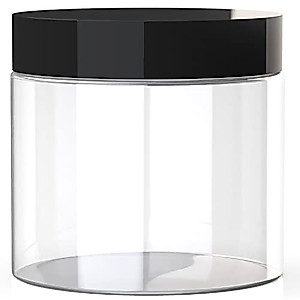 MABUA 6 oz Plastic Containers with Lids 30 Pack BPA Free, Clear Empty Refillable Round Sugar Scrub small Plastic Jars with Lids for Cosmetics, Lotions, Body Butters, Liquid Slime & Beauty Product