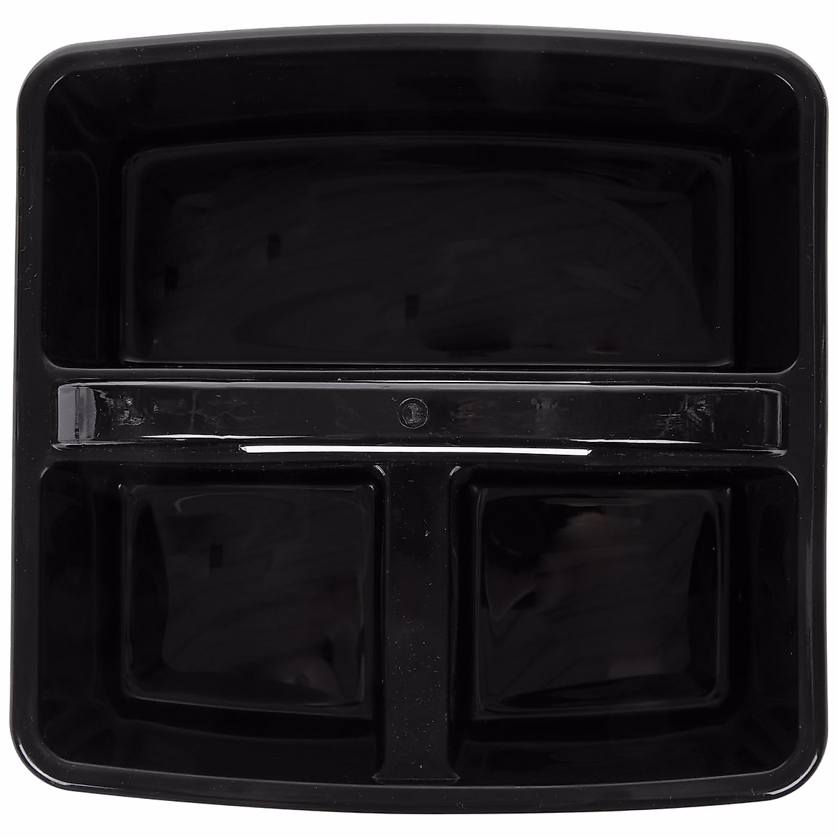 Hobby Lobby Organizer Caddy, 3 Compartments, Large Handle, Black Plastic, Set of 2, for School Supplies