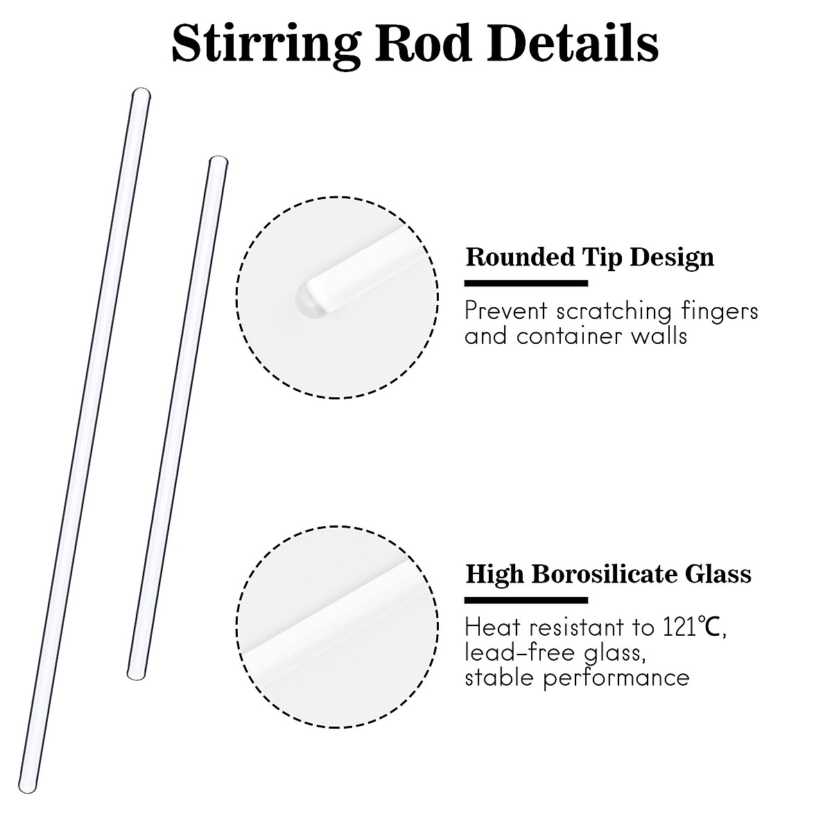 3Pcs Glass Pipettes Dropper, 10ml Graduated Liquid Dropper with 2 Stirring Rod, Rubber Bulb and Cleaning Brush, Transfer Pipettes for Essential Oil