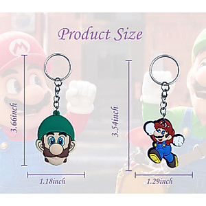 YAOSHUXIAN 20Pcs Keychains Party Favors Keychains Kids Birthday Party Favors Keychains Backpack Keychains School Carnival Rewards Prizes