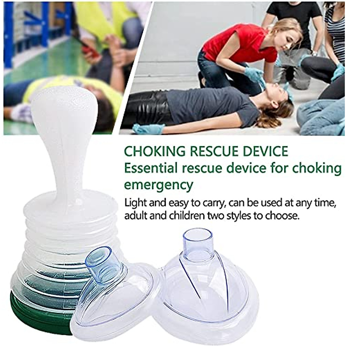 2023 New 3 PCS Choking Rescue Device - Professional Anti-Choking Device for Kids and Adults - Portable CPR Training Suction Anti Choking Device First Aid Kit for Removing Blocked Objects