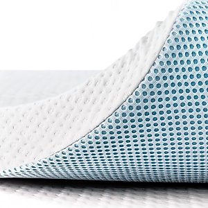 subrtex 2 Inch Gel-Infused Memory Foam Mattress Topper High Density Cooling Bed Topper Pad Removable Fitted Cover Ventilated Design (California King)