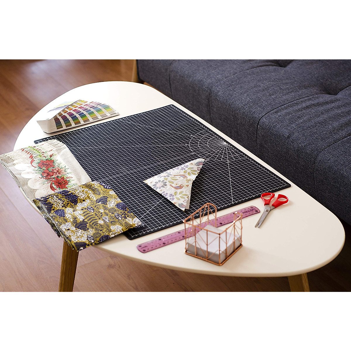 XNM Creations Premium Self Healing Cutting Mat - 24 Inches by 36 inches - A1, 3 Layer Quality PVC Construction - Dual Sided, Imperial and Metric Grid Lines - Perfect for Cutting, Sewing, and Crafts