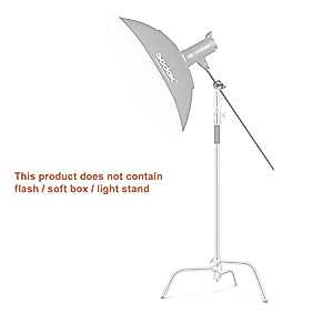 Soonpho 50 inch Extension Grip Crossbar Arm for Heavy Duty C Stand,Solid Boom Pole with 1/4 & 3/8 Thread for Softbox,Reflector,Umbrella,Flags, Diffusion and Other Studio Video Photography Equipment