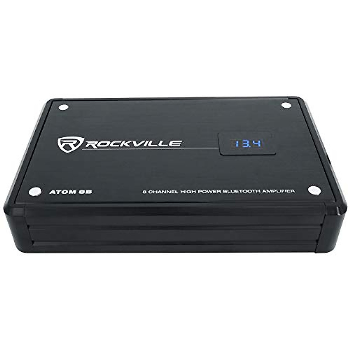 Rockville ATOM 8B 8 Channel 3500 Watt Marine/Boat Amplifier Bundle with Rockville RWK42 4 Gauge 4 Chan Car Amp Wiring Installation Wire Kit & Rockville RTR172 17 Foot RCA Cable Split Pin (3 Items)