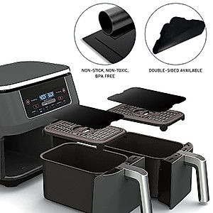 Air Fryer Liners, Reusable Air Fryer Mats 4 Pack, Premium Air Fryer Accessories, Non Stick, Easy Clean - 7.6 X 11.67" Square