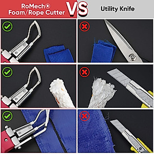 RoMech Rope Cutter Fabric Cutter - Pro Electric Hot Knife Heat Sealer with Non-adjustable Power (60W) - Cutting Tool Kit- with Blades & Accessories (RM-017)