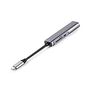XUNMAIFHB Portable Docking Station,Type-C hub Docking Station HDMI+SD/TF Card 5-in-1 Card Reader Multi-Function Converter Aluminum Alloy Fast Transmission
