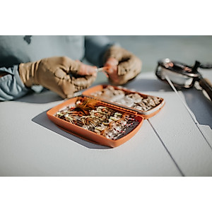 fishpond Tacky Pescador Fly Box - Burnt Orange | Waterproof Fly Box | Silicone Slits
