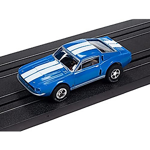 Auto World Xtraction 1967 Shelby GT500 Mustang (Blue) HO Scale Slot Car