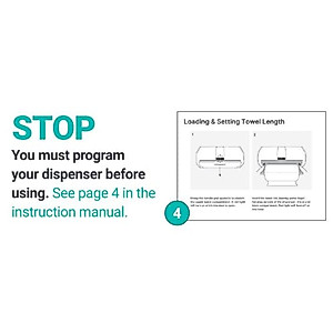 Innovia Automatic Paper Towel Dispenser. Touchless Technology. Works with Most Paper Towel Brands and Sizes. Dispenses The Number of Sheets You Need. White, Under Cabinet Mounted.