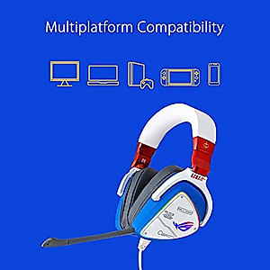 ASUS ROG Delta Gundam Edition Gaming Headset (Limited Edition, AI Noise-Canceling Mic, Hi-Res ESS 9281 Quad DAC, USB-C, Aura Sync, Lightweight, Compatible with Laptop, Consoles, and Smart Devices)