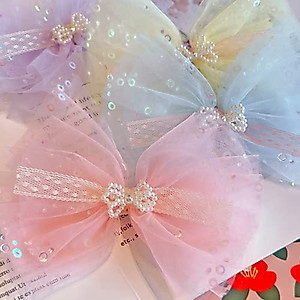 Yuanchuan Sequin Glitter Tulle Rolls 6 inch x 10 Yards (30 feet) Purple for Table Runner Chair Sash Bow Pet Tutu Skirt Sewing Crafting Fabric Wedding Unicorn Halloween Party Gift Ribbon (Purple)