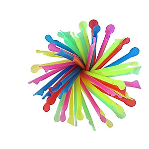 Perfectware 8''Unwrapped Spoon Straw Assorted Colors 400ct.