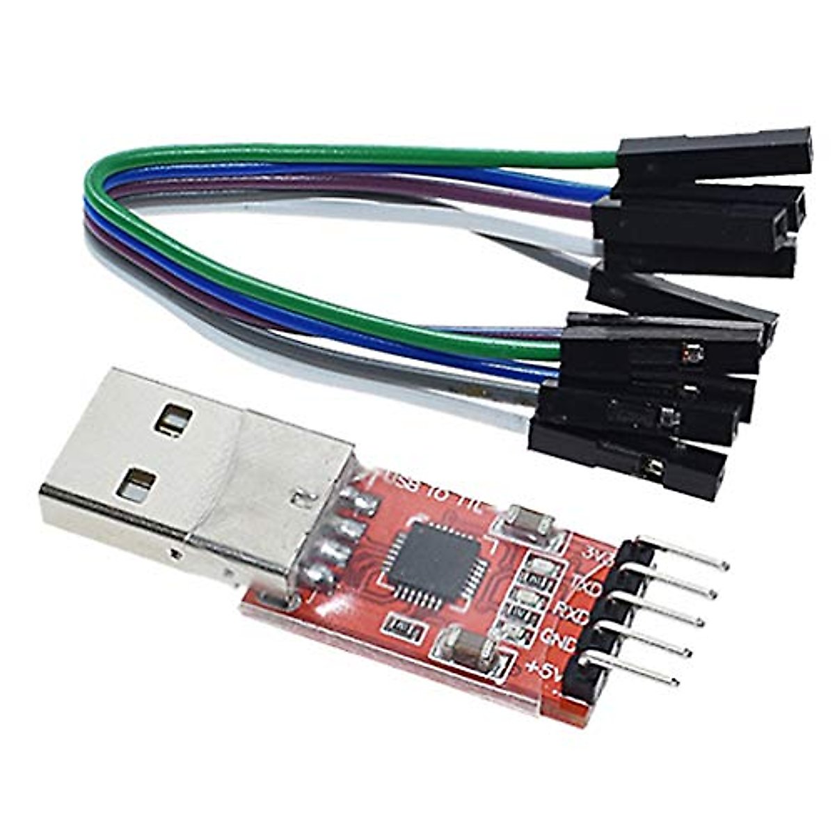 HiLetgo CP2102 USB 2.0 to TTL Module Serial Converter Adapter Module USB to TTL Downloader with Jumper Wires