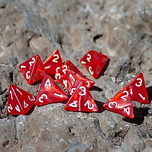 Paladin Roleplaying Red D4 Dice - 10D4 'Healing Potion' Set