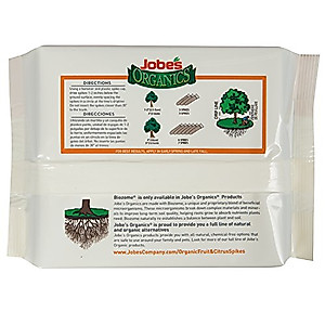 Jobe's, Fertilizer Spikes, Fruit and Citrus, 8 Count, Slow Release, Apple, Orange, Lemon, Trees
