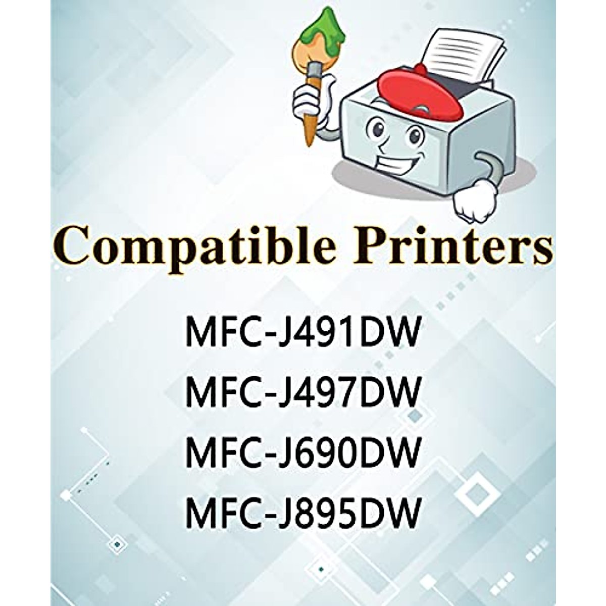 MM MUCH & MORE Compatible Ink Cartridge Replacement for Brother LC-3013 LC3013 Used with MFC-J487DW MFC-J491DW MFC-J497DW MFC-J690DW MFC-J895DW Printers (4 Black)