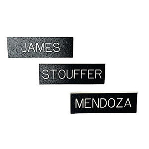 Jaymil Products Customizable Army Black Name Tag (Regular Pin Posts)
