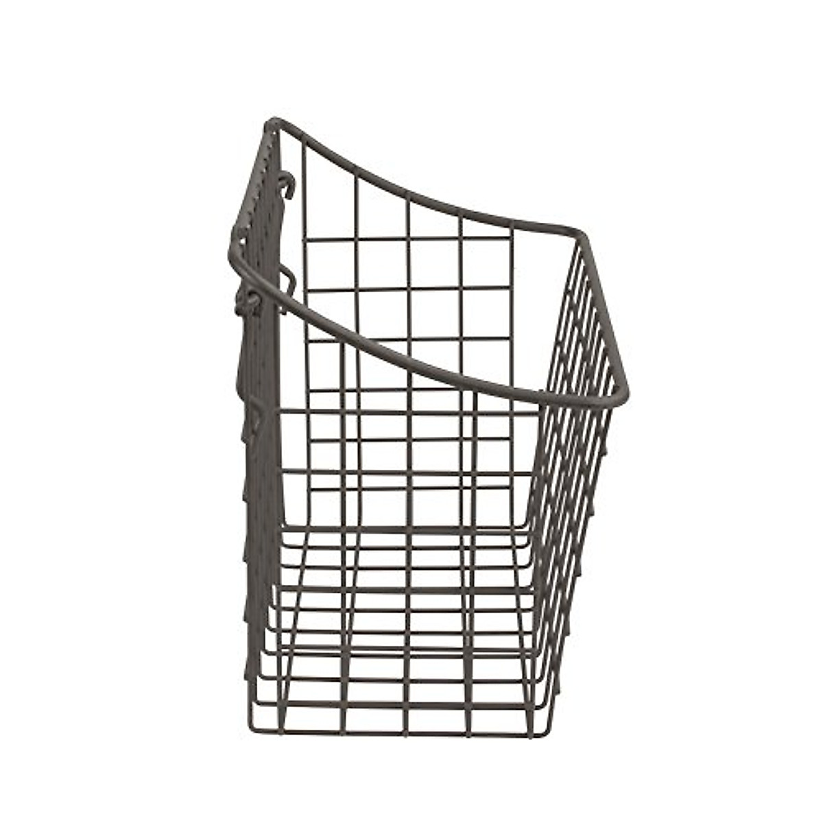 Spectrum Diversified 10" x 5" x 7" Pegboard & Wall Mount Basket, 10"L x 7"W, Industrial Gray
