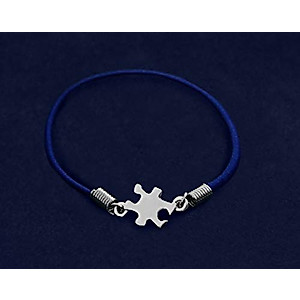 Fundraising For A Cause 2 Pack Autism Awareness Puzzle Piece Stretch Bracelets - Asperger’s & Autism Awareness Bracelets