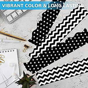 Black Dot Border Trim, 80ft Bulletin Board Borders, Poster Board Decorating Supplies, Decoration Strips for Bulletin Board Trim, Teacher Student use for Classroom Decor (2 Set)