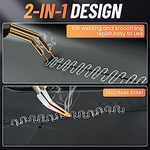 Plastic Welding Kit, Seesii 50W Mini Plastic Welder Handheld Plastic Welding Tools Kit Repair Automotive with 4 Types of Staples for Plastic Welding Machine Gun Car Bumper Crack Repairing