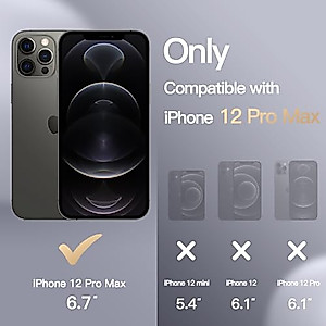 JETech Silicone Case for iPhone 12 Pro Max 6.7-Inch, Silky-Soft Touch Full-Body Protective Phone Case, Shockproof Cover with Microfiber Lining (Black)