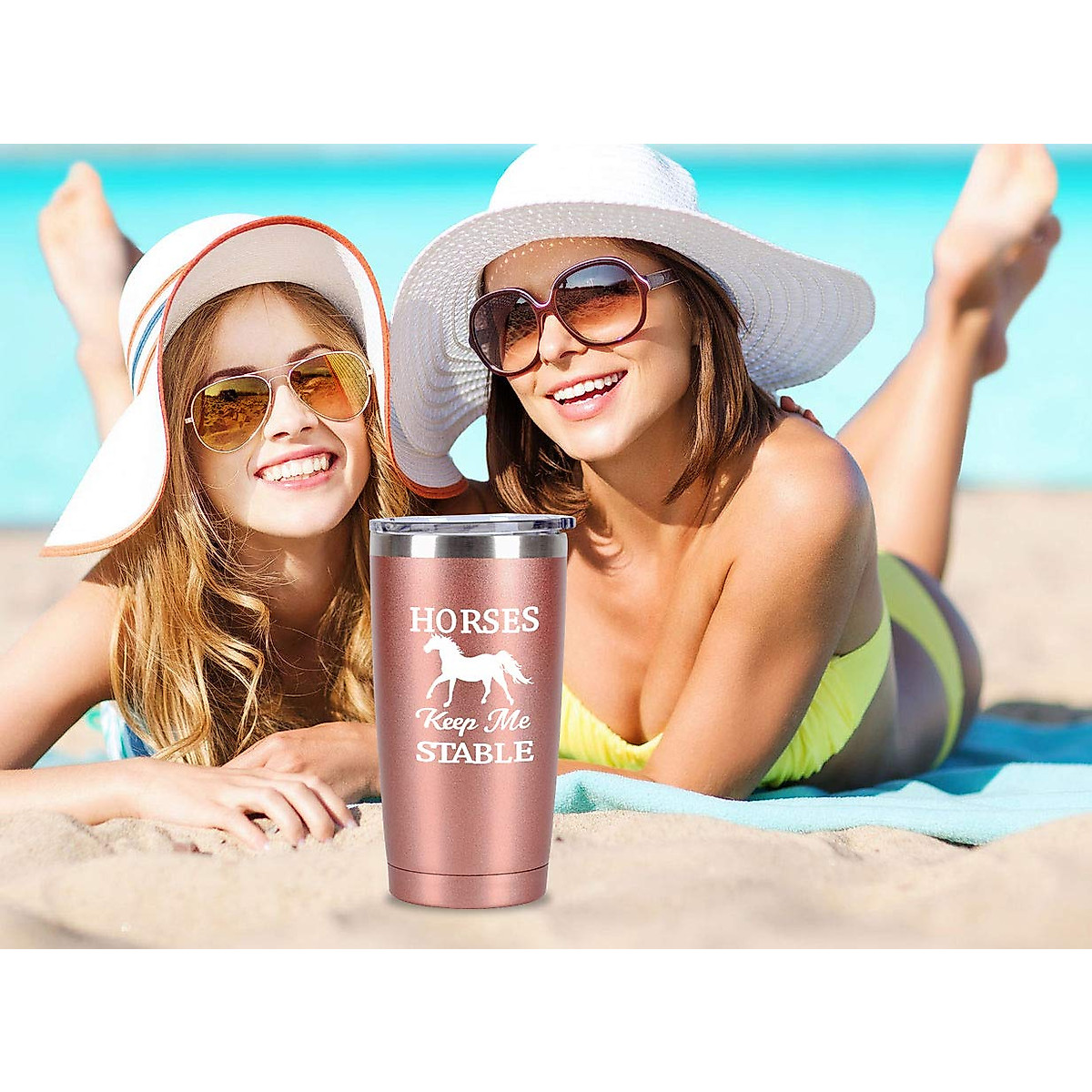 Horse Gifts For Women, Horses Keep Me Stable Travel Tumbler, Funny Birthday Christmas Gifts for Horse Lovers Equestrian Cowgirls Mom Friends Aunt Sister, 20 Oz Insulated Stainless Steel Tumbler