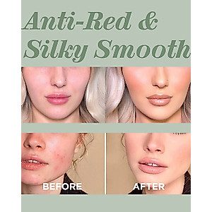 TOUCH IN SOL Redness Correcting Base Primer 1.01 fl.oz. - Pore Minimizing Green Toned Makeup Base - Tone Neutralizing before Foundation - Minimize Rosacea, Redness - No Pore Blem Primer Base