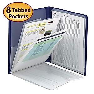 Smead Organized Up Multi Pocket Organizer, Eight Pockets, Letter Size, Dark Blue