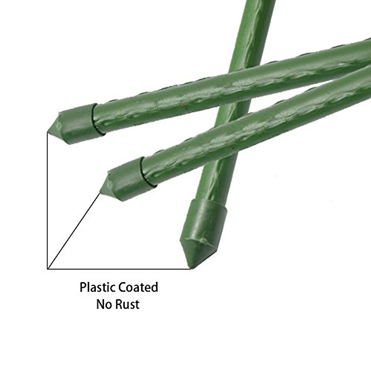 BTSD-home Garden Stakes 30 Inches Steel Plant Stakes Sturdy Tomato Stakes, Pack of 25