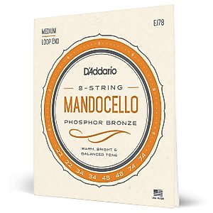 D'Addario J78 Phosphor Bronze Mandocello Strings, 22-74