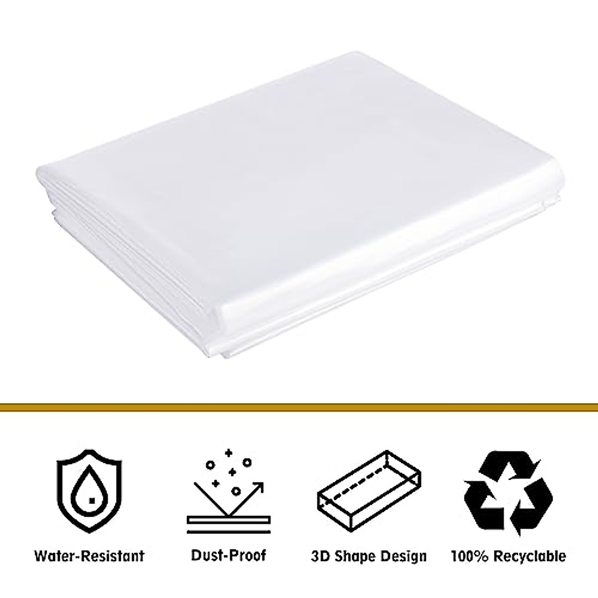 VicMore 2 Pack King Mattress Storage Bags 78-Inch by 100-Inch Mattress Plastic Cover Cal King Size Mattress Bags for Moving Mattress Disposal Bag