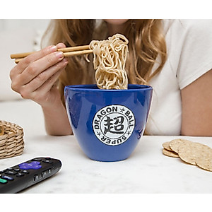 Just Funky Dragon Ball Super Japanese Dinnerware Set | 16-Ounce Ramen Bowl with Chopsticks
