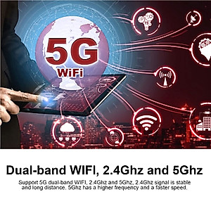 2023 Newest 128GB ROM + 6GB RAM Storage Tablet with Keyboard 10 Inch, Android 11 Tablet Newest Octa-core Processor, 2 in 1 Tablet with 1 Sim Slot+ 5G Dual WiFi network, 1920x1200 HD Display -Blue