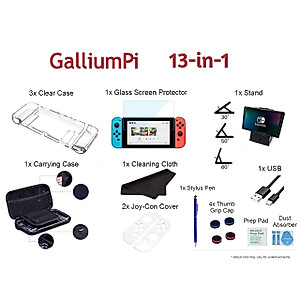 GALLIUMPI Newest Nintendo Mario Kart Live: Home Circuit - Mario Set Edition - RED - Family Holiday Gaming for Nintendo Switch or Switch Lite 13-in-1 Accessories Bundle for Nintendo Switch