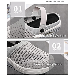 Dosurgorn Women Walking Shoes Air Cushion Slip-On Shoes - Orthopedic Diabetic Walking Shoes (Black,10)