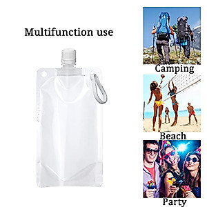 Hillside-Kit Plastic Flasks Concealable and Reusable Drink Bags 8OZ Leak-Proof BPA-Free Flasks for Travel Outdoor Sports