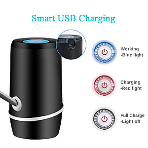 5 Gallon Water Dispenser, Electric Drinking Water Pump Automatic Portable Water Jug Pump for 5 Gallon Bottle