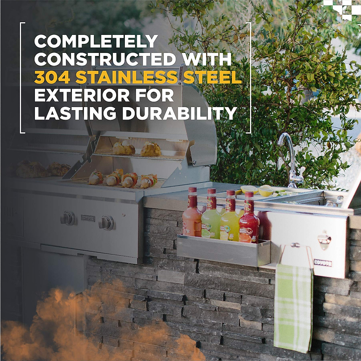 Coyote 30-Inch Stainless Steel Built-In Refreshment Center - CRC