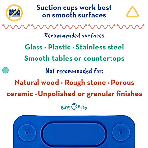 BUSY BABY Silicone Placemat-As Seen On Shark Tank-Built-in Suction Cups-4 Toy Tethers for Babies Toddlers and Kids-Food Grade Silicone-8.5 x 11 in-Comes with Travel Sleeve-Dishwasher Safe-Pewter
