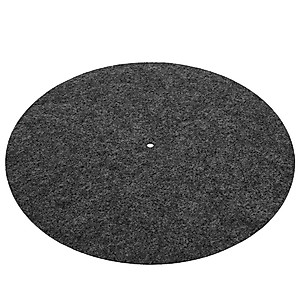 Turntable Platter Mat Slip Mat Anti-Vibration Pad Improves Sound & Performance for Record Players(Black)